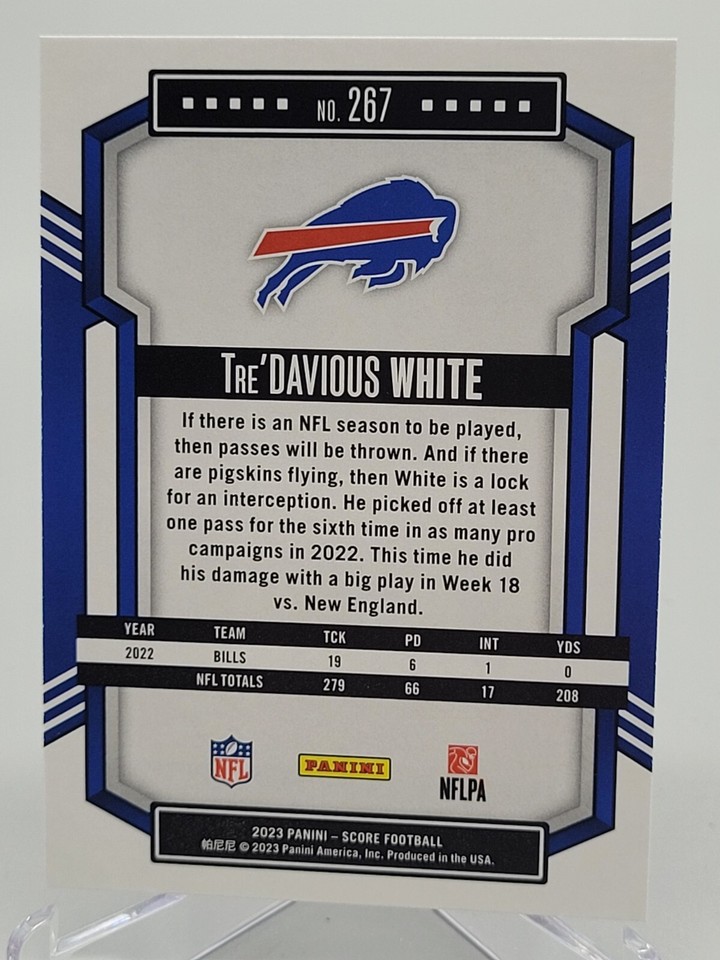 2023 PANINI SCORE TRE'DAVIOUS WHITE BASE FOOTBALL CARD BUFFALO BILLS ...