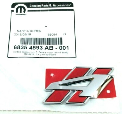 Dodge Durango Journey AWD rear liftgate hatch red chrome Emblem Badge ...