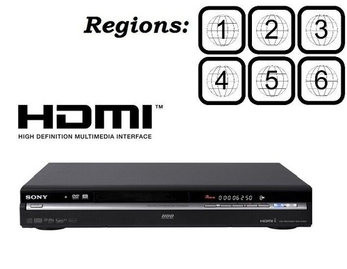 Sony Multi Region RDR-HXD870 160GB DVD HDD PVR Recorder Freeview Black ...