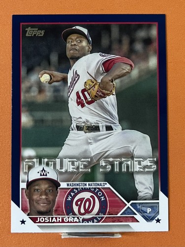 2023 Topps Series 1 #149 Josiah Gray Future Stars ROYAL BLUE Parallel ...