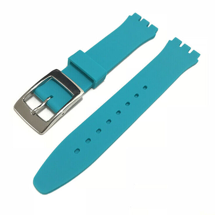 Sport Skin Silicone Multicoloured Strap Unisex 17mm 19mm For Swatch ...