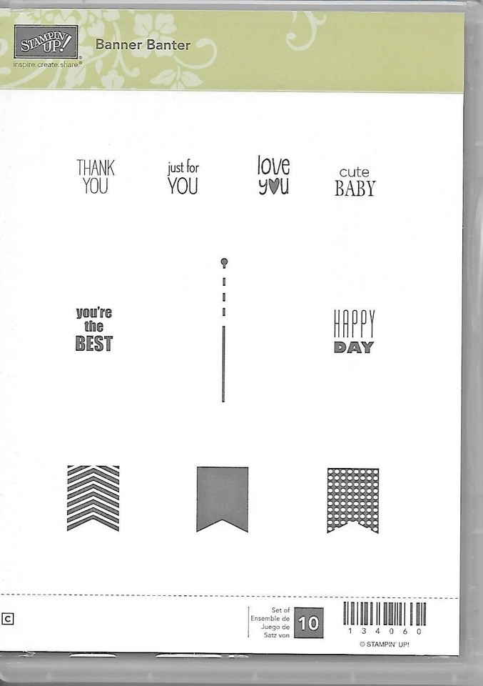 Stampin Up!~BUNDLE~BANNER BANTER~& BANNER PUNCH~~~~MULTI OCCASION ...