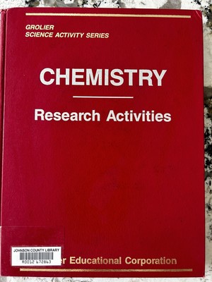 Chemistry Research Activities Grolier Science Activity Series hardcover ...