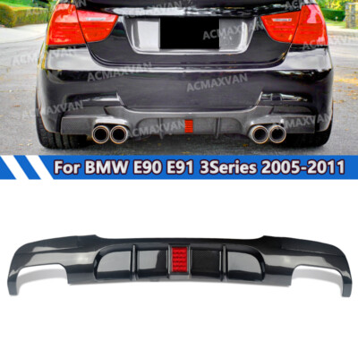 F1 Style For BMW E90 E91 M Sport Bumper Rear Bumper Diffuser Carbon ...
