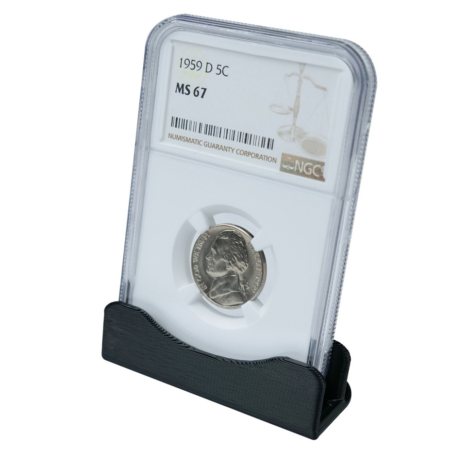 (10) Coin Slab Holder Display Stand PCGS NGC Case Storage Box Plastic ...