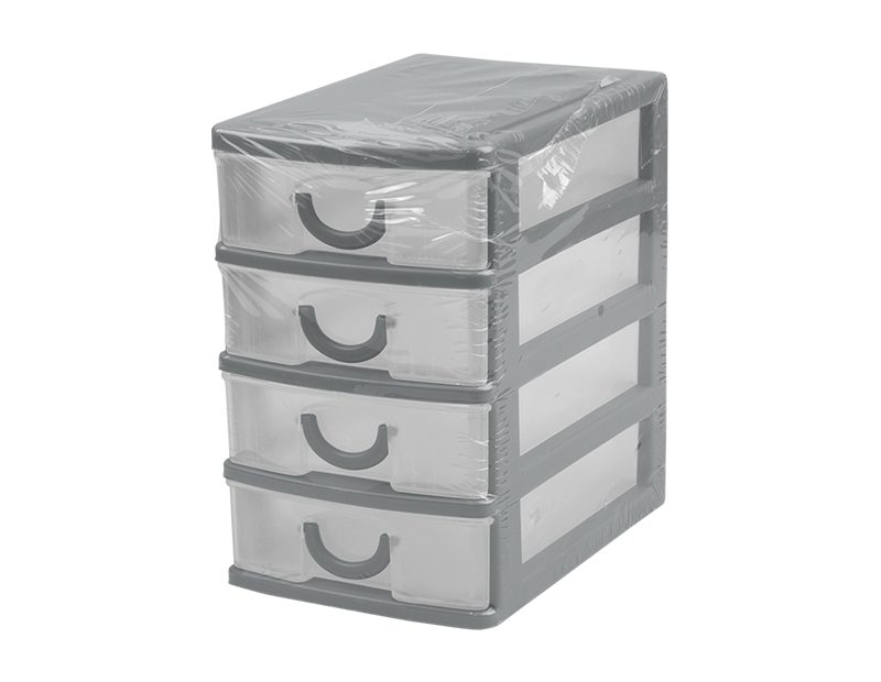 2 x 4 Tier Mini Storage Drawers Draw Tower Unit Office School Jewellery ...