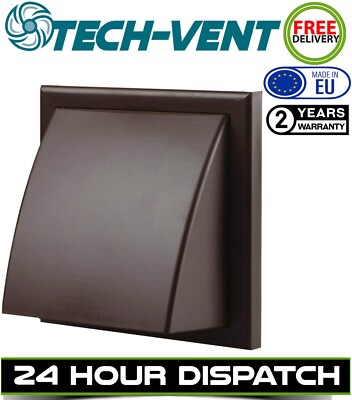 6 inch 150 mm Brown External Hooded Cowled Extractor Fan Kitchen Vent ...