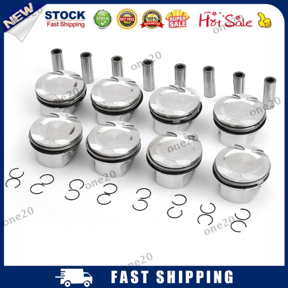 8pcs Pistons & Rings Set For BMW X5 550i 650i 750i F01 F02 F03 E71 N63 ...