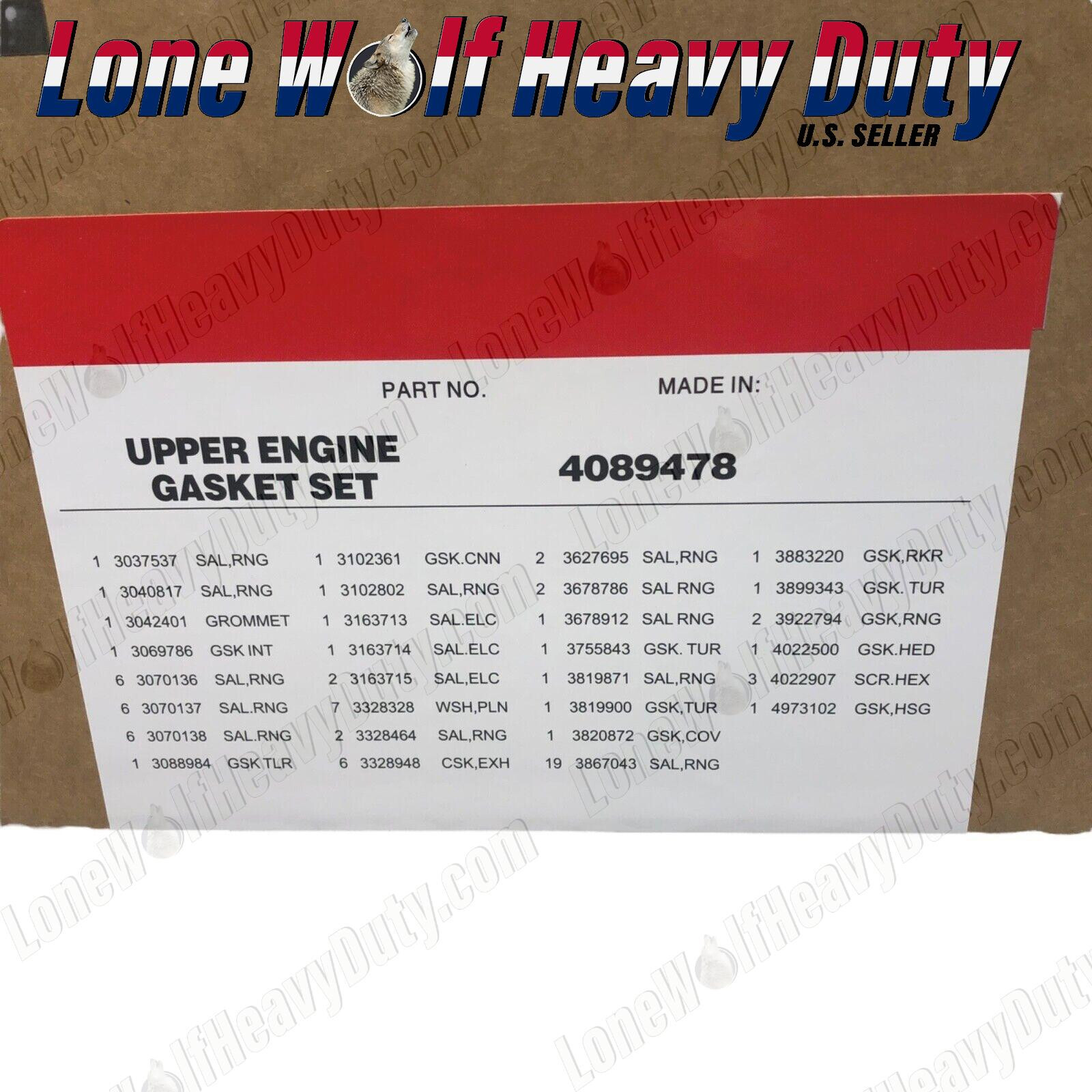 Head Gasket Set 4089478 For Cummins L10E, M11 & ISM — Upper Gasket Kit ...