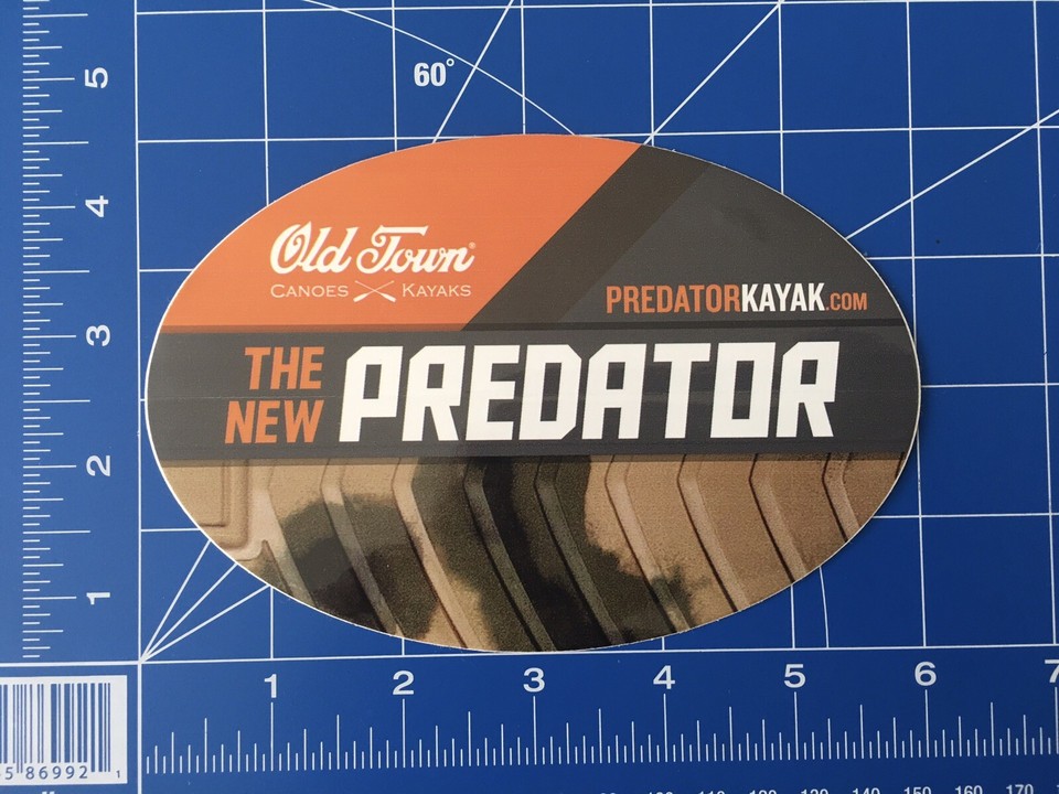 Old Town Kayak Canoe Predator Glossy Sticker Outdoor Boating Camping ...