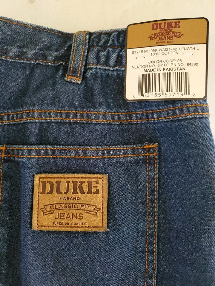 Vintage Duke Authentic Fit Men's DenimJeans 42L NWT DDD | eBay