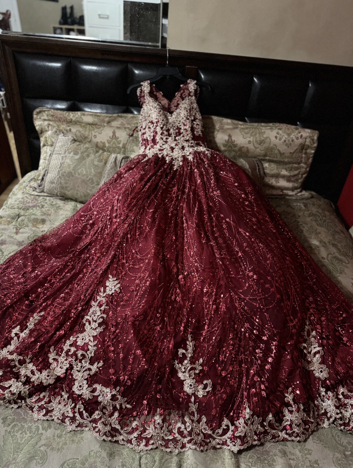 quinceanera dress burgundygold Bundle - Gem