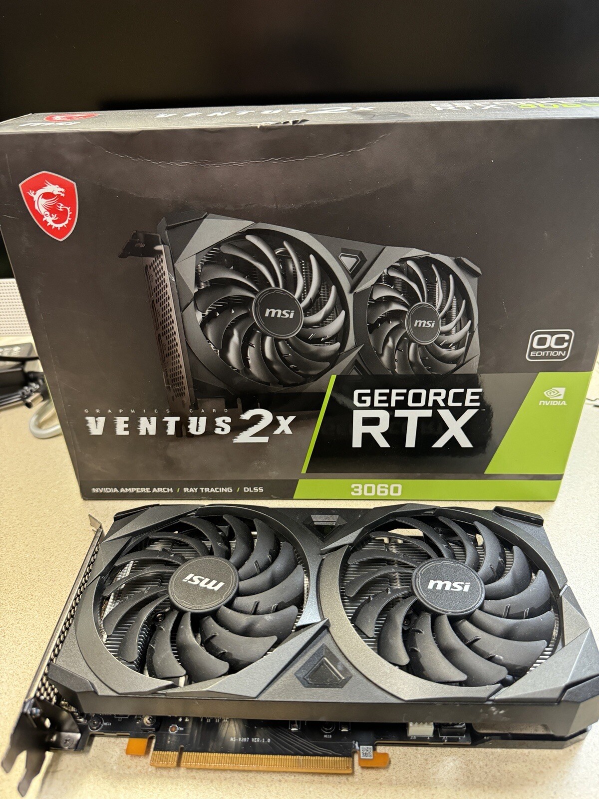 MSI GeForce RTX 3060 VENTUS 2X 12G OC 12GB GDDR6 Gaming Graphics Card ...