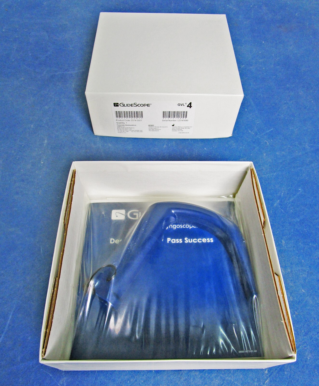 Verathon Glidescope Video Laryngoscope GVL 4 Reusable Camera Blade 0574 ...