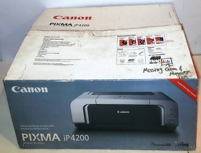 (NEW OPEN BOX!) Canon PIXMA iP4200 Photo Inkjet Color Printer w/ Duplex ...