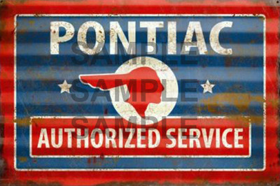 WEATHERED PONTIAC SERVICE GARAGE DIORAMA BUILDING SIGN DECAL 3x2 | eBay