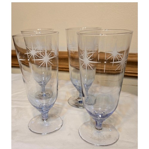 Atomic Starburst Parfait Cocktail Crown Corning 60s Vintage Blue tint ...