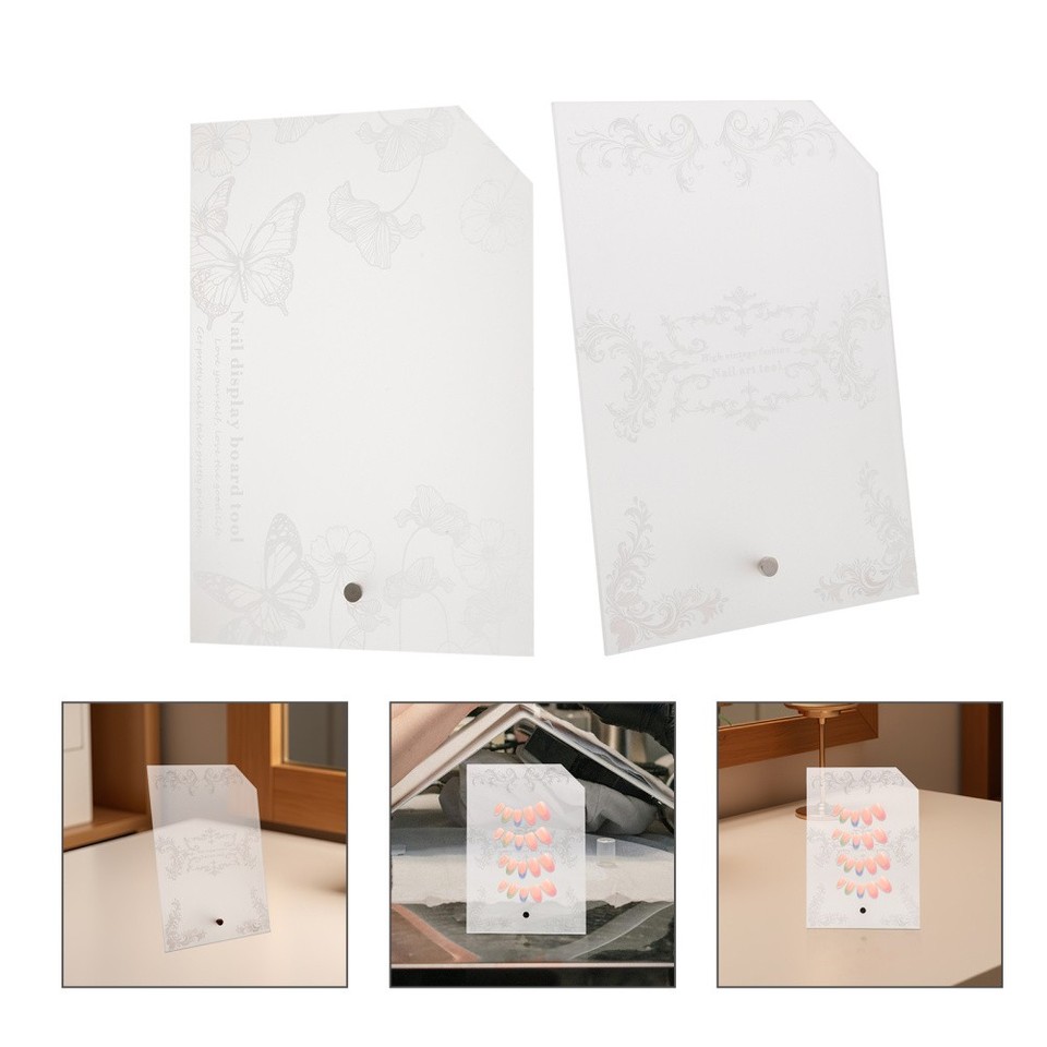 2pcs Fake Nail Stand: Nail Art Display Stand False Manicure Sample ...