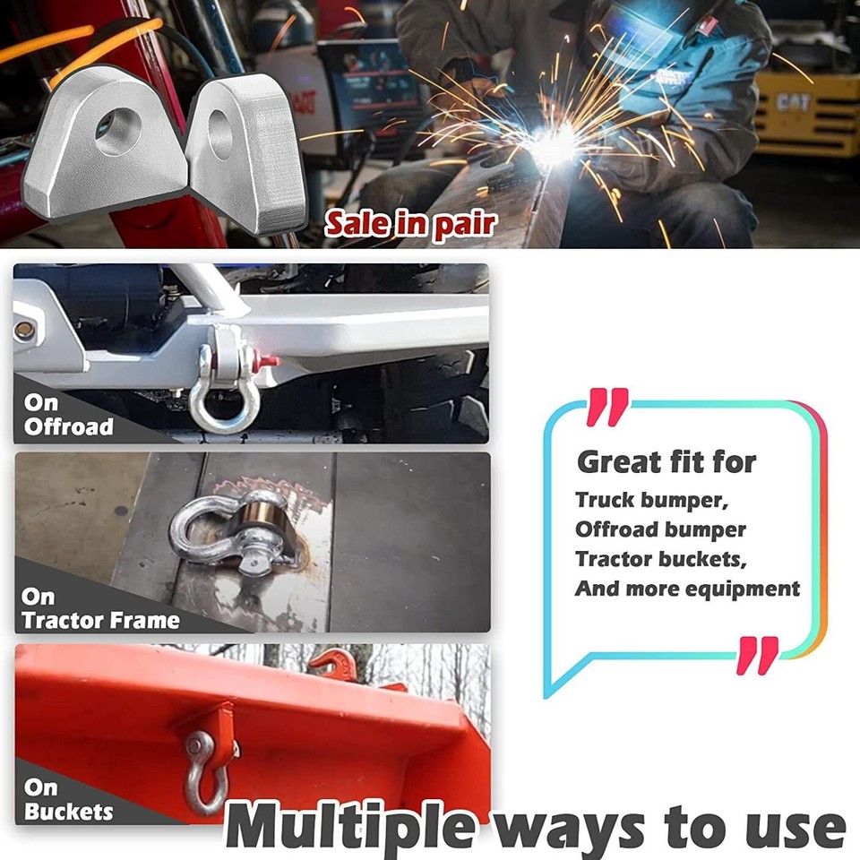 Weld On Shackle Clevis Mount 2pcs For Car Truck Tractor Mount 1" Thick Steel | eBay