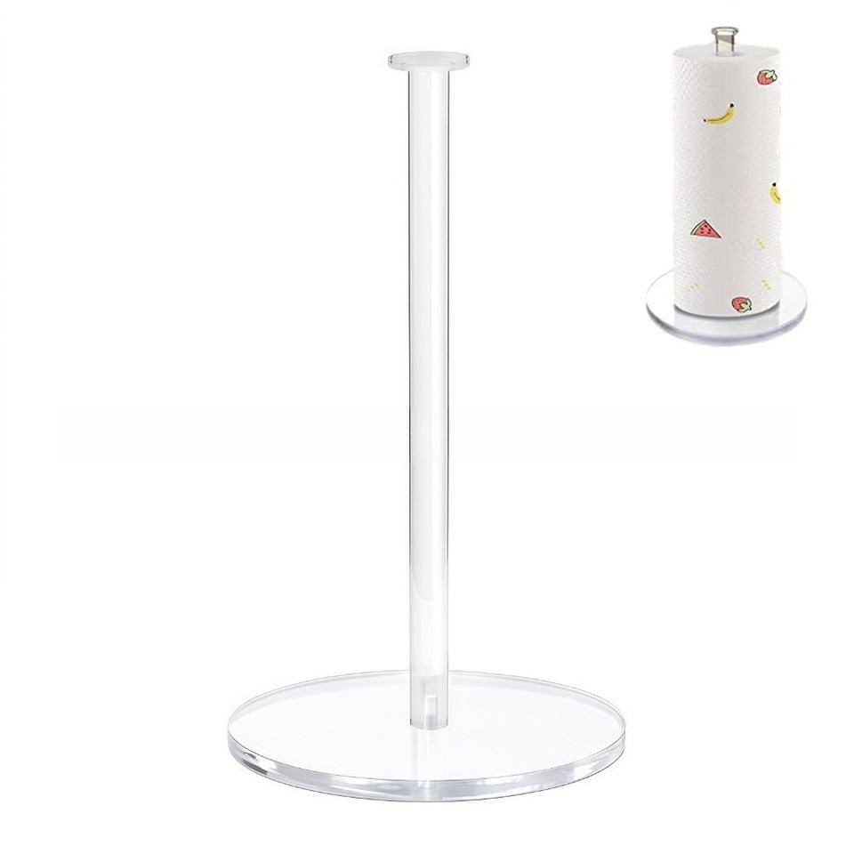 Kitchen Acrylic Paper Towel Holder Stable Weighted Base Fits Large ...
