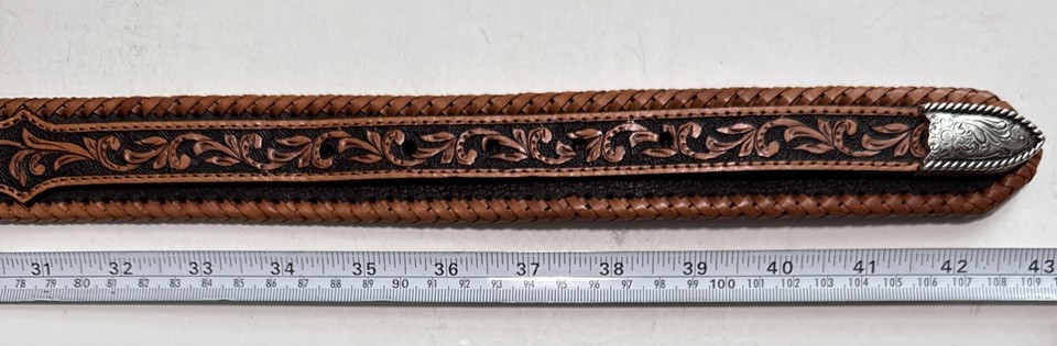 Justin Ranger Style Belt Braided Leather Size 36 NWT C12653 List $78 ...