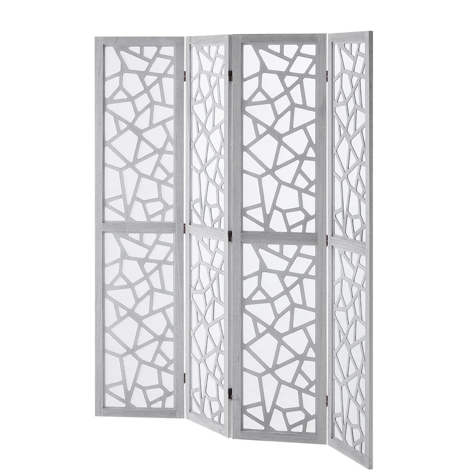 VEVOR Wood Room Divider, 4 Panel Wood Folding Privacy Screen, 66.9 ...
