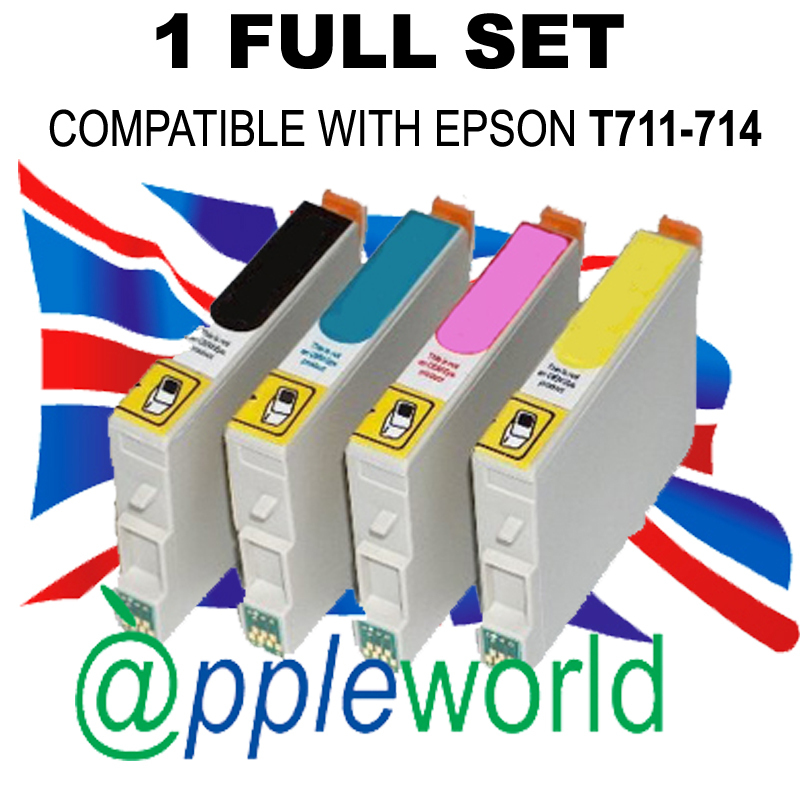 1 FULL SET of Non-OEM ink cartridges alternatives for Epson T711-712 ...