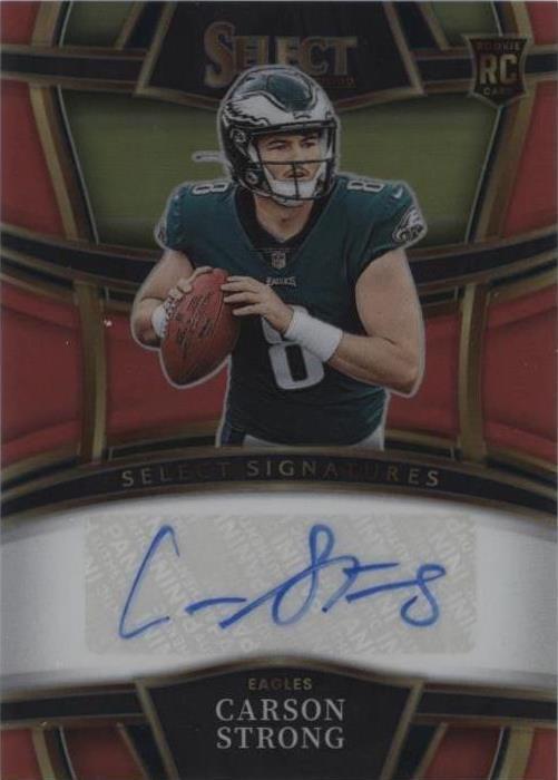 2022 Panini Select - Select Signatures Carson Strong #SSP-CAS Red Prizm ...