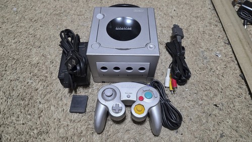 Nintendo GameCube Console Platinum Bundle + Silver Controller Lot DOL ...