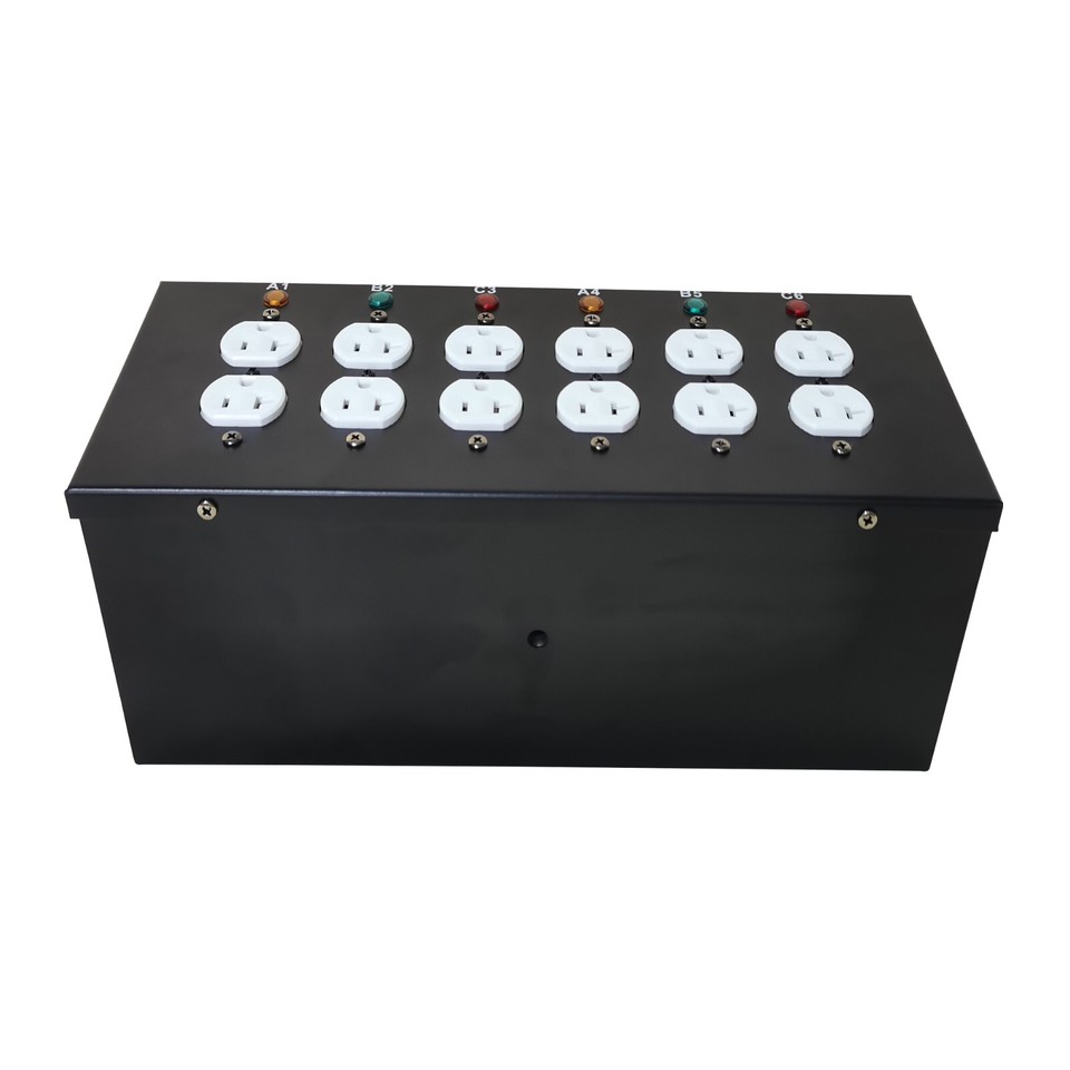 Power Distro 6 Channel Distributor Box for Stage DJ Lighting Party ...