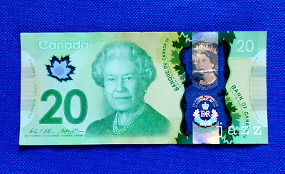 2015 Canada 20 Dollar Banknote Commemorative Queen Elizabeth ll ...