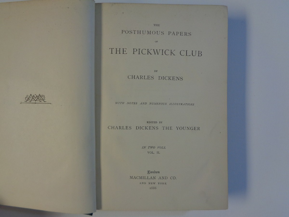 Pickwick Papers 1886