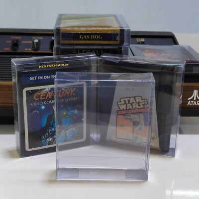 20 x ATARI 2600 game cartridge box Size Clear Plastic Case Protectors ...