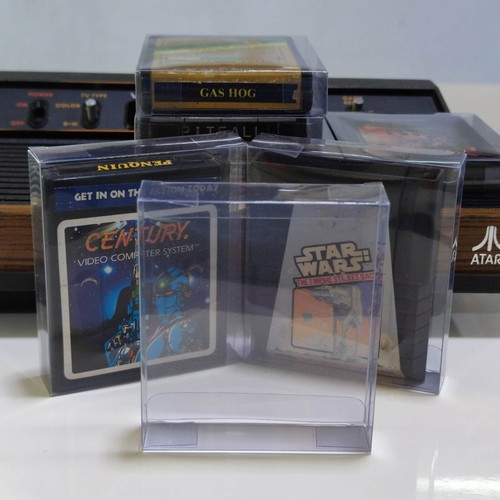 20 x ATARI 2600 game cartridge box Size Clear Plastic Case Protectors ...