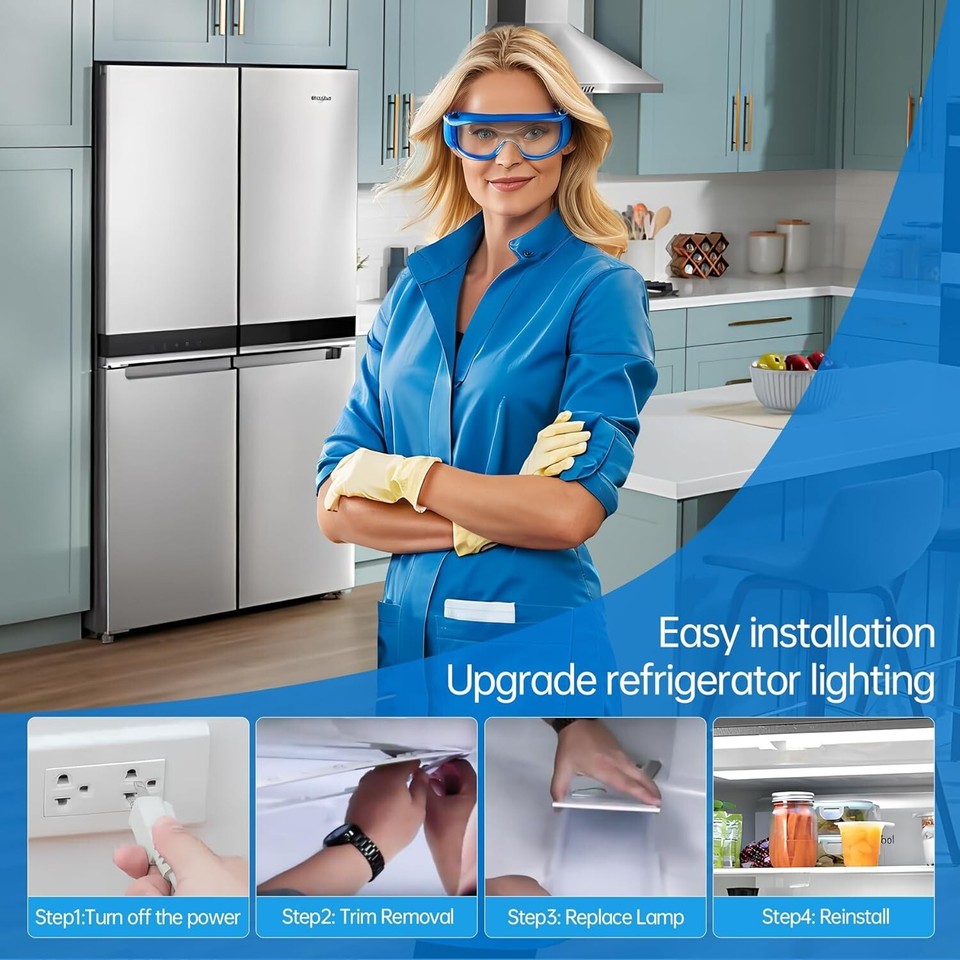 LED Light Assembly Compatible, Whirlpool WRQA59CNKZ Kitchen-Aid ...