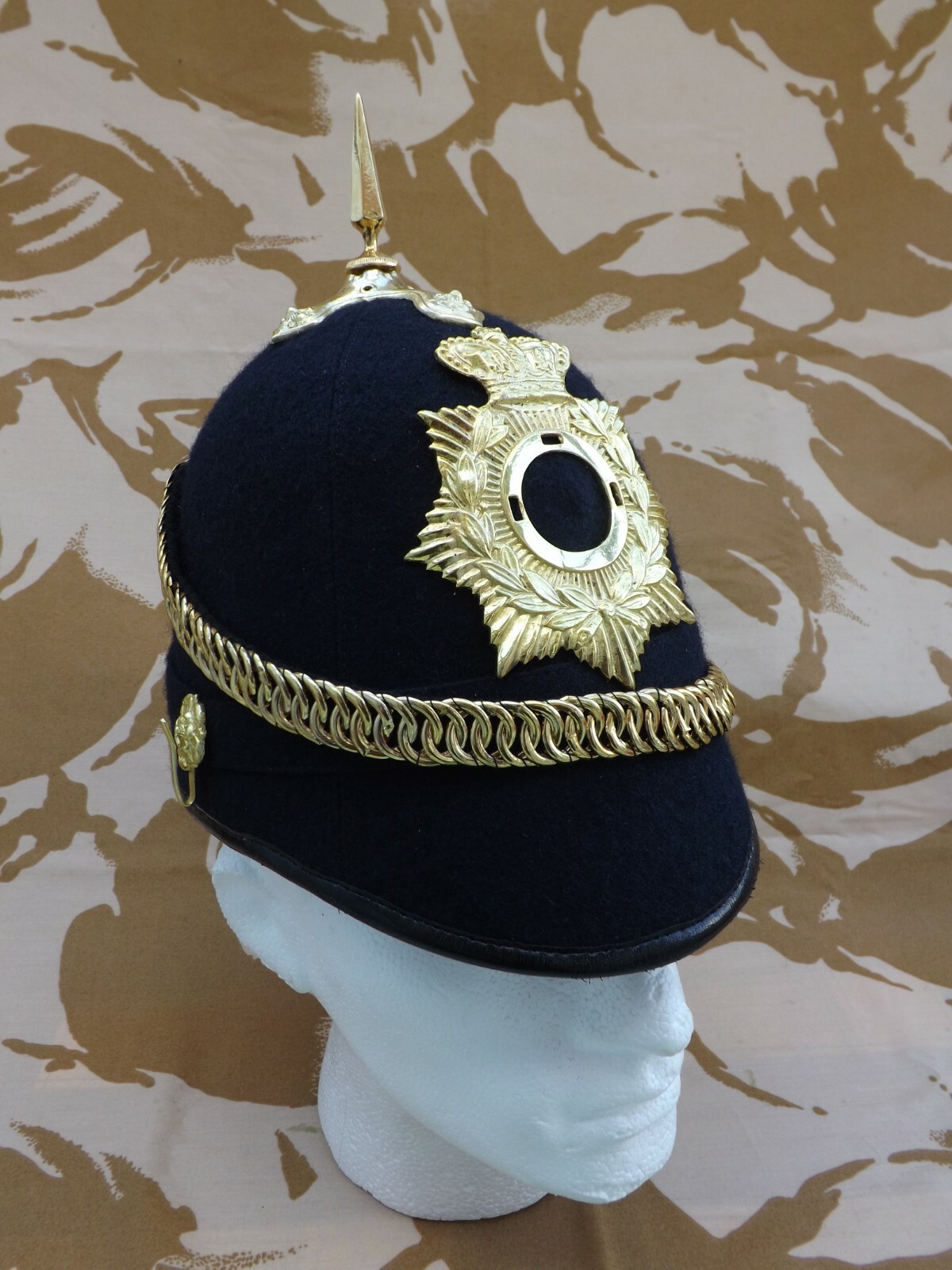 Reproduction British Army Blue Cloth Home Service Helmet Side Rosettes ...