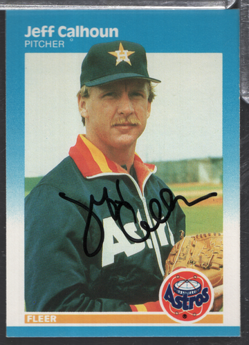 Jeff Calhoun Astros Autographed 1987 Fleer 52 w/COA 101923NPCD310 | eBay