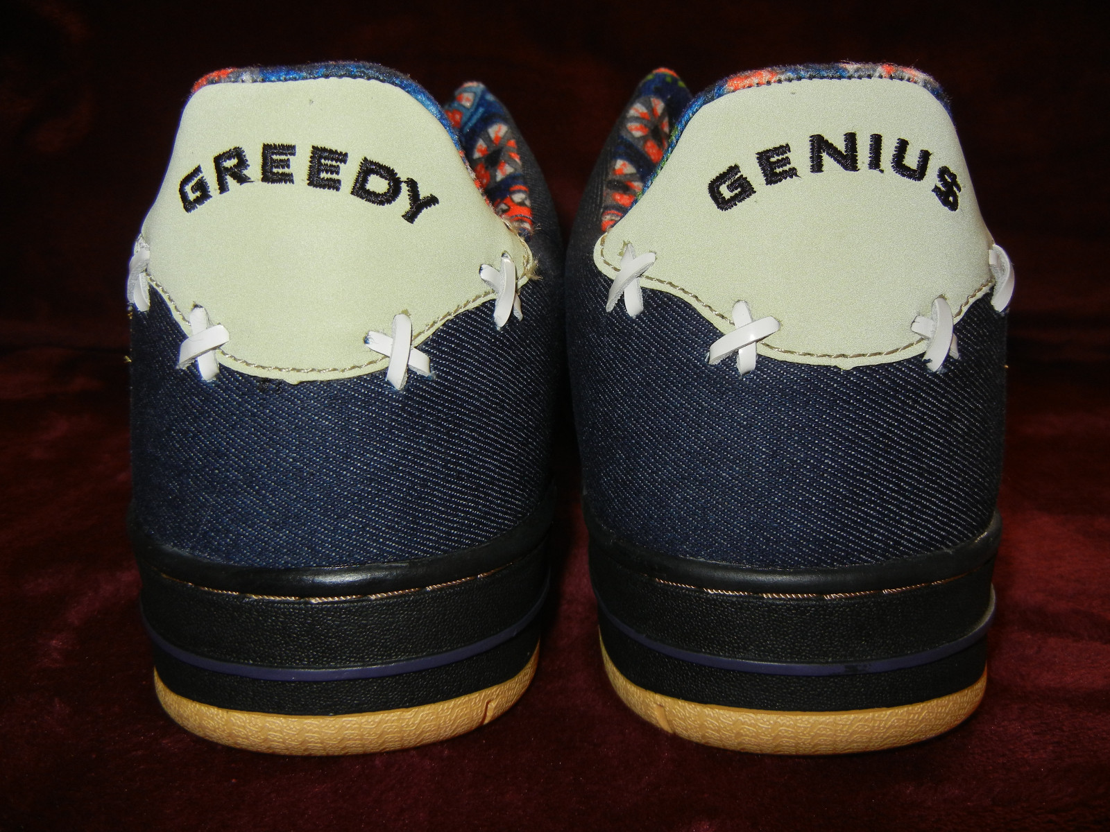 Greedy Genius #TheRootOfAllEvil denim shoes size 15 #YOROPIKO sneakers ...