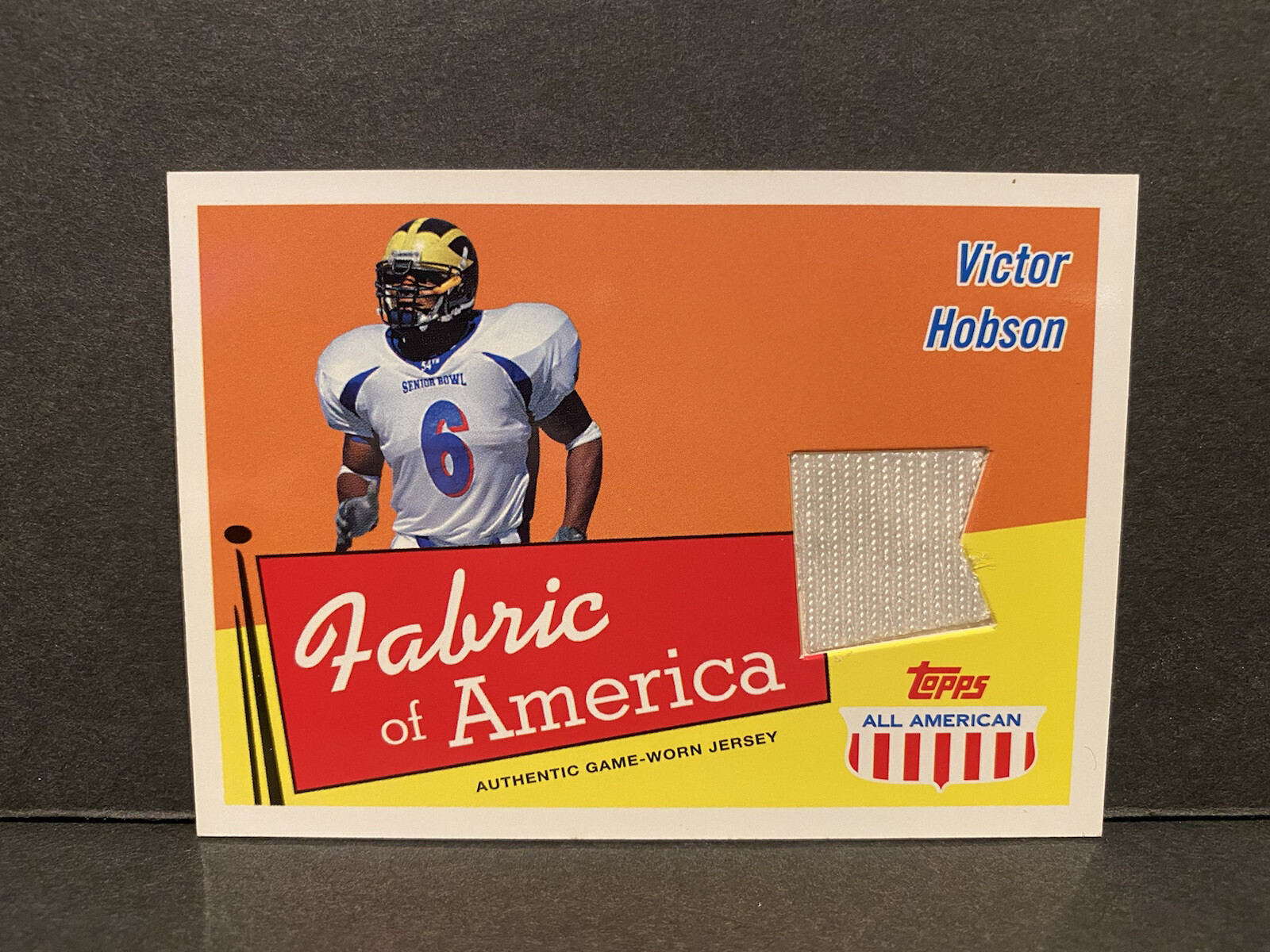 2003 Topps All American - Fabric of America Victor Hobson #FA-VH (MEM ...