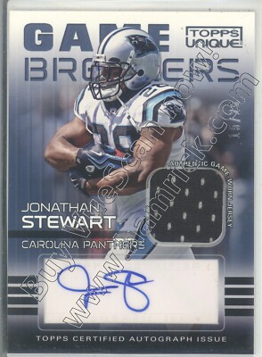 jonathan stewart auto autograph gu jersey patch panthers oregon ducks ...