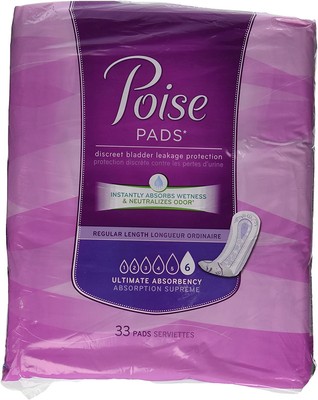 Poise Pads, Regular Length, Ultimate Absorbency 33 pads 884137317114| eBay