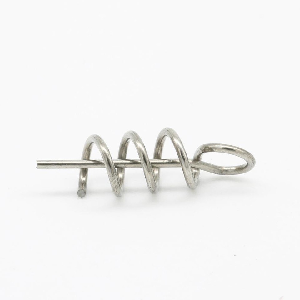 100pcs mixsizes Spring Twist Lock Fishing Hook Centering Lure JD76 Z8D6 ...