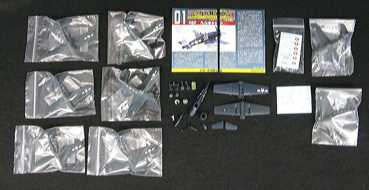 TEN (10) 1/144 Bandai Wing Club Models GRUMMAN F6F HELLCAT Fighters ...