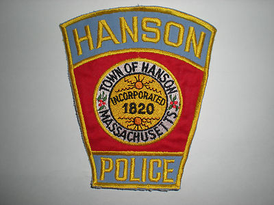 HANSON, MASSACHUSETTS POLICE DEPARTMENT PATCH - BLUE | eBay