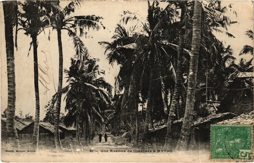CPA AK Mytho une Avenue de Cocotiers Vietnam Indochina (1345691) | eBay