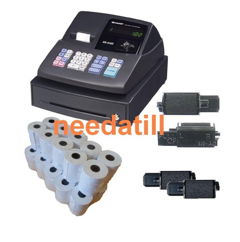 TILL ROLLS & INK - Sharp XE-A102 Black Cash Register XEA-102 XEA102 XE ...