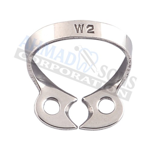 100 Pcs Endodontics Rubber Dam Clamps #W2 Dental Instruments Wingless ...