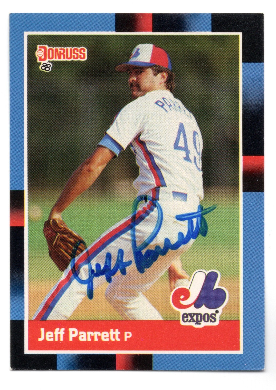 Jeff Parrett Autograph On A 1988 Donruss - Montreal Expos | eBay