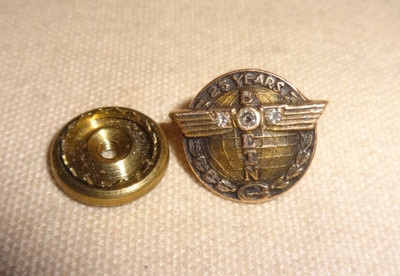 Vintage Boeing 25 Year 10K Gold Service Pin with REAL DIAMONDS | eBay