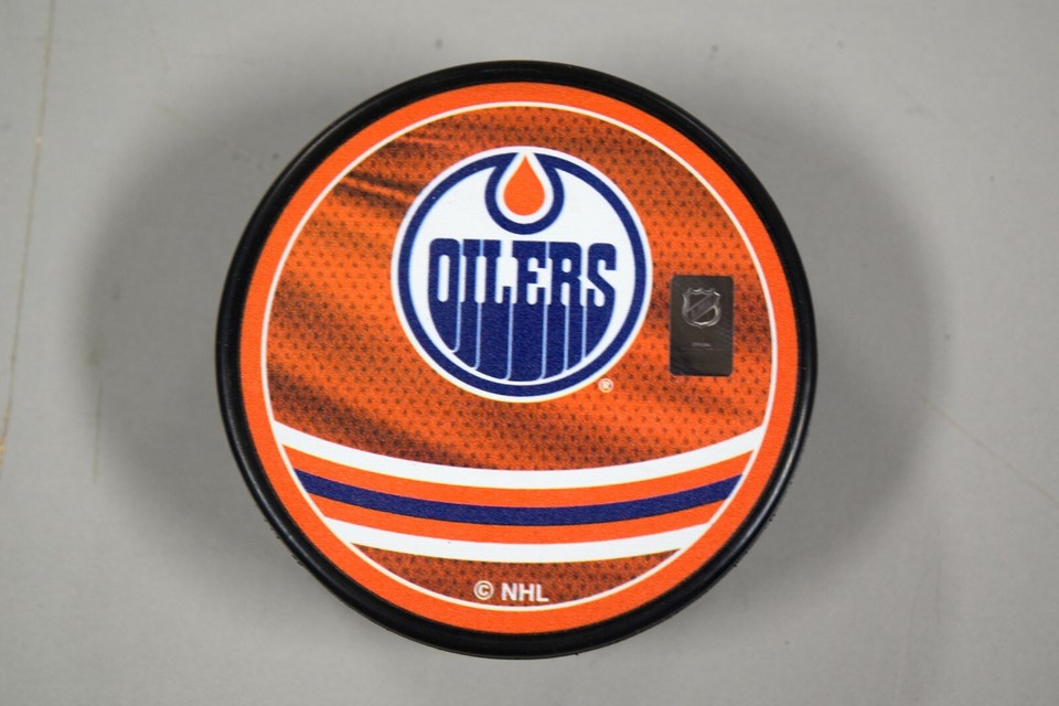 Stuart Skinner Signed Edmonton Oiler Logo Hockey Puck Autograph | eBay